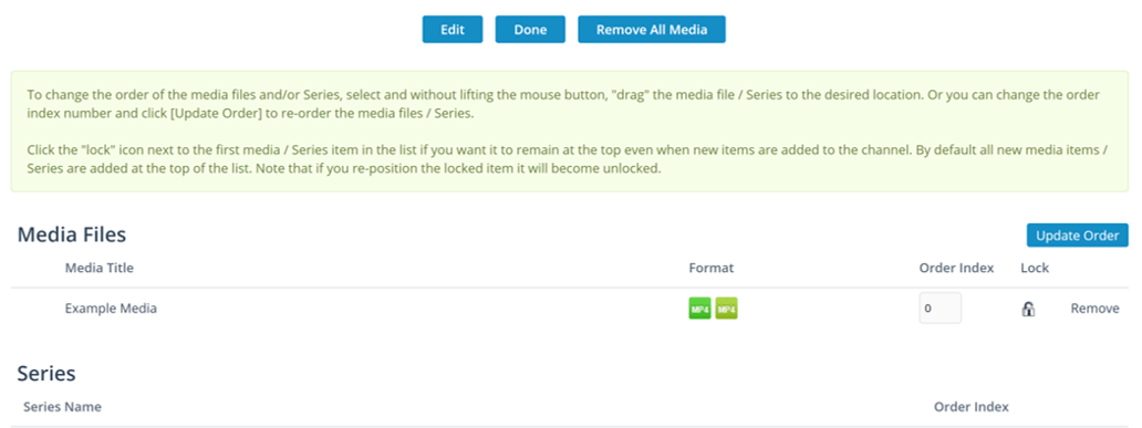 Channel Information Page